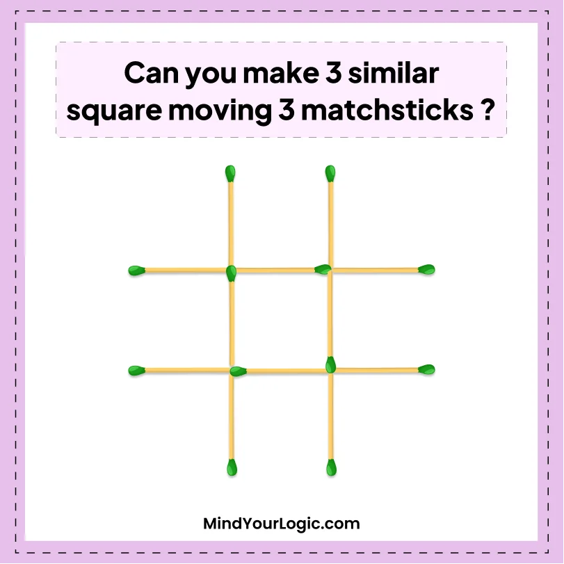 Matchstick puzzles with answers to improve your brain - mindyourlogic.com