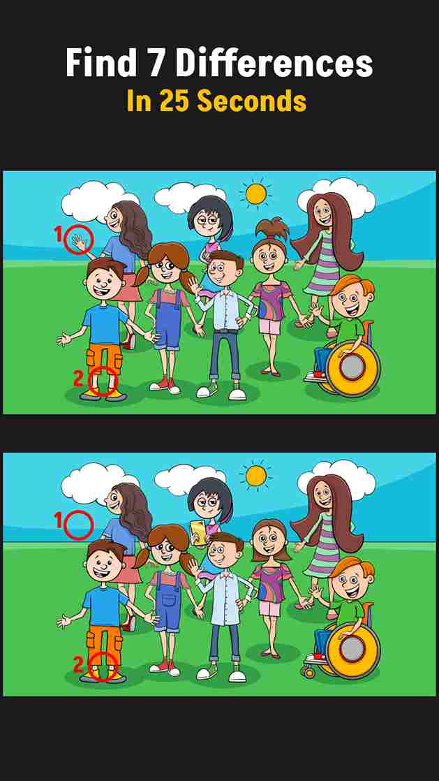 Find 7 differences in Under 30 seconds. A Quick Observation Challenge ...